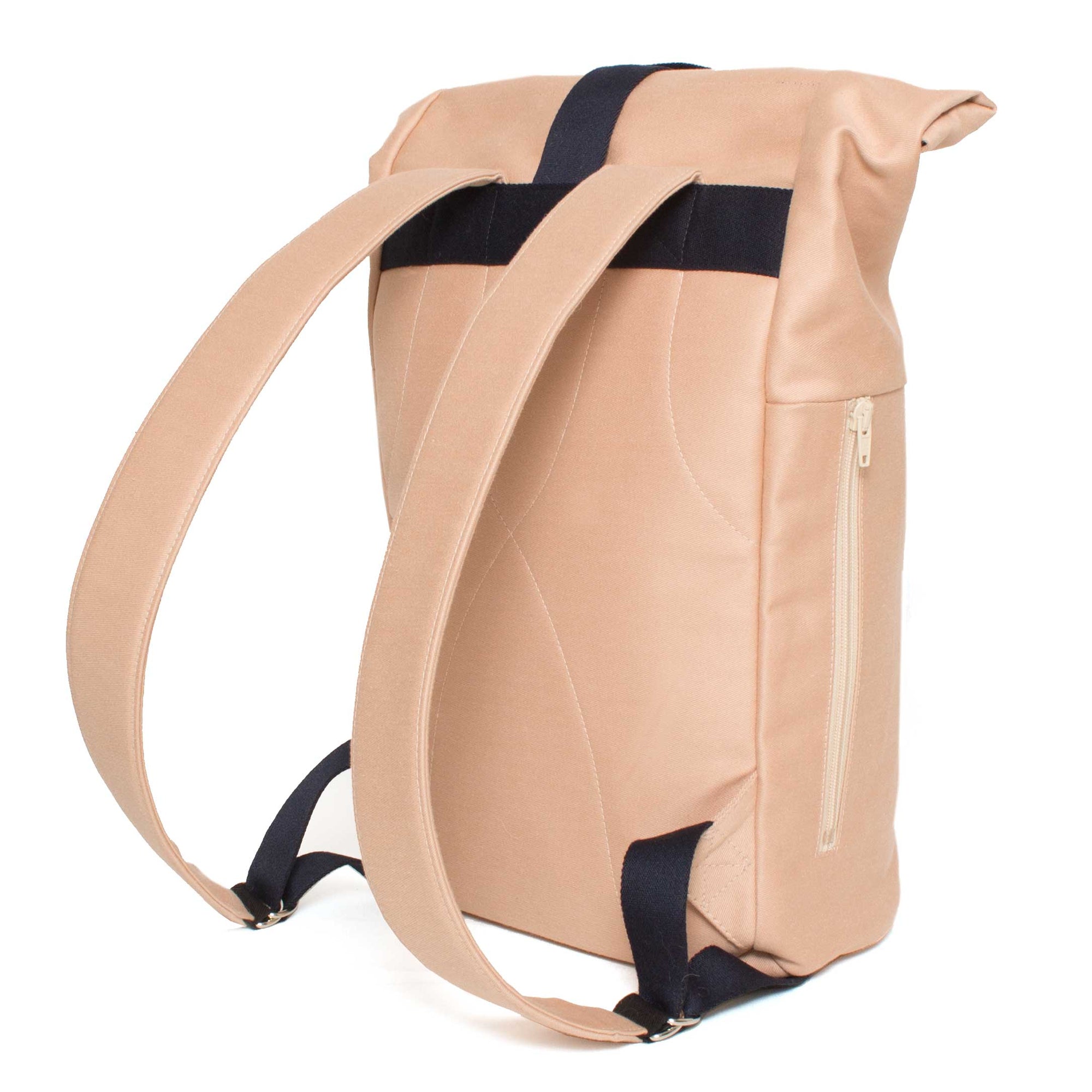 Minimalist laptop rolltop backpack